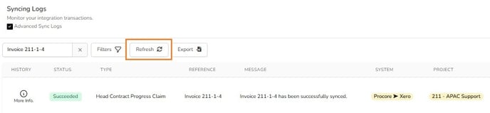 Smoothx Dashboard - Syncing Logs
